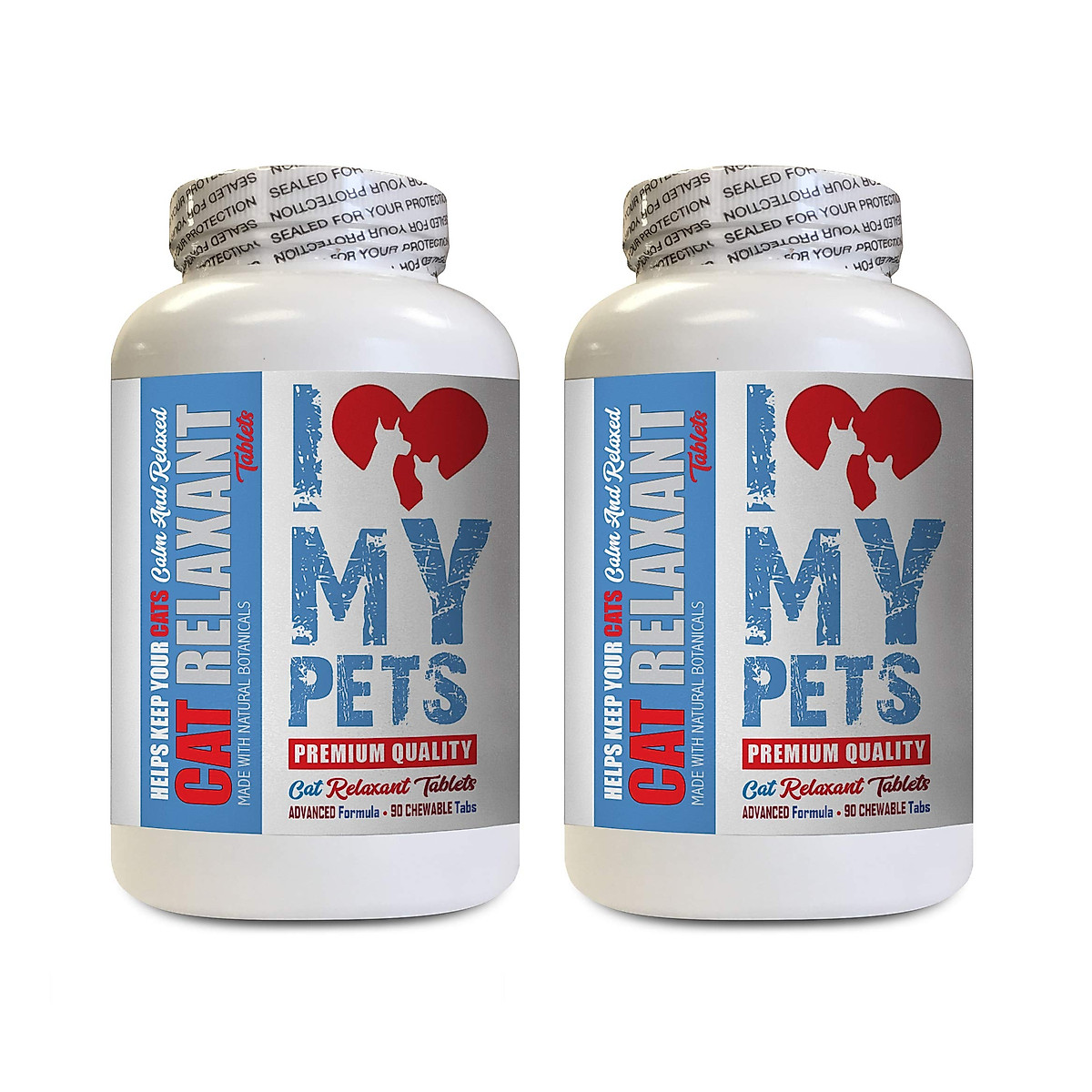 I LOVE MY PETS LLC cat Herbal Calm - CAT Relaxant - Anxiety Relief & Calmer - Premium Quality Treats - Kitty Calming Products - 180 Treats (2 Bottles)
