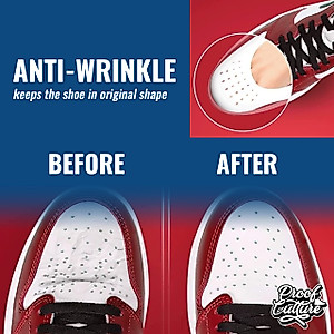 Crease Protectors for Sneakers - Anti-Wrinkle Crease Guards, Shoe Protectors for Nike, Air Jordan, Dunks, AF1 and More - Comfortable, Soft & Breathable Shoe Crease Preventer, Toe Protector