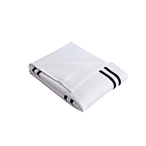 CASA BOLAJ DESIGNED TO DREAM 3 Pcs Do Not Include Filling Duvet Cover Set 100% Egyptian Cotton Sateen Luxury 400 TC (White Black, King)