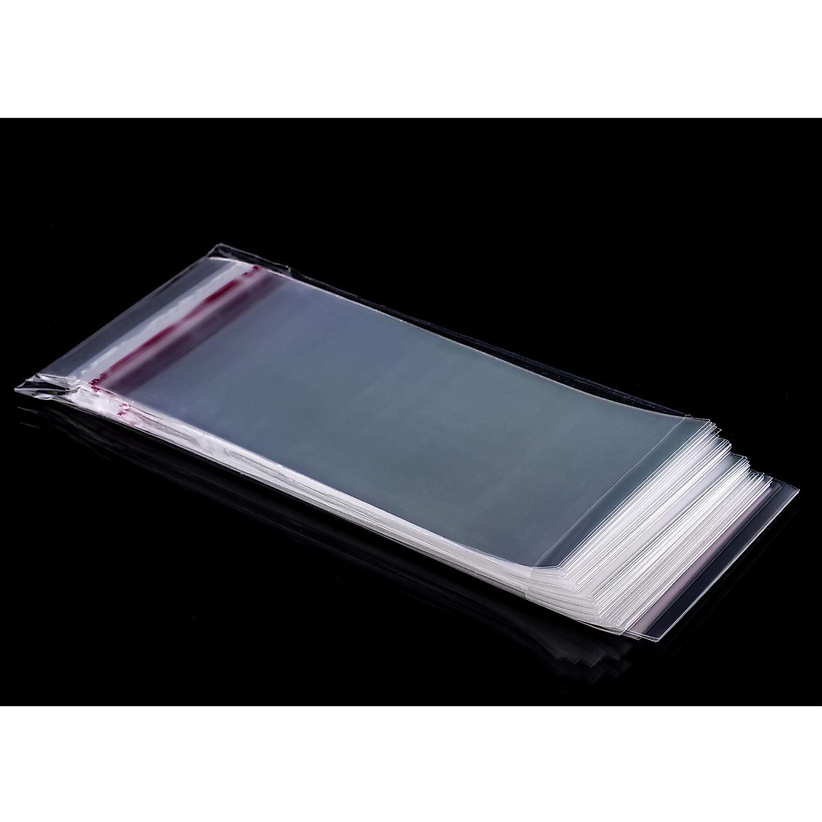 Morepack Self Sealing Cellophane Bags,4x9 Inches 200 Pcs Clear Resealable Cellophane Bags for Packaging Cookies, Favors and Products