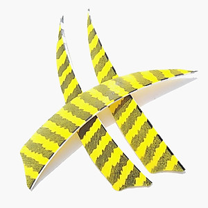 AMEYXGS 50 Pcs Archery Turkey Feather Fletching 4 Inch 5 Inch Natural Feather Fletching DIY Arrows Fletching Right Wings Vanes for Hunting Arrow Accessories (5inch, Yellow)