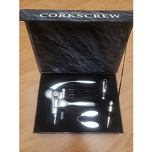 Professional Corkscrew Kit,silver zinc alloy