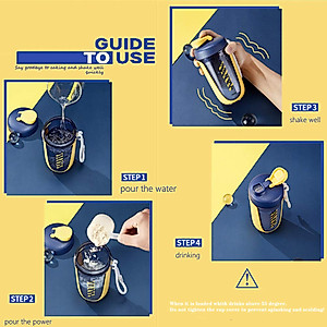 Shaker Bottle Perfect for Protein Shakes and Pre Workout Shaking Cup Protein Powder Milkshake Cup Sports Fitness Water Cup Mixes Protein Shaker Bottle，20-Ounce(Green)