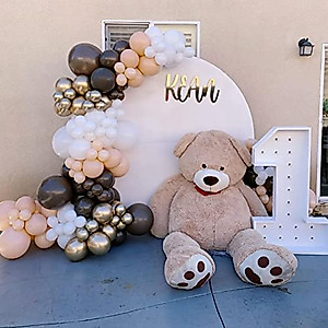 Nude Balloons 12 Inch 50 Pcs Baby Shower Party Balloons Happy Birthday Decoration Apricot Tropical Luau Party Balloons