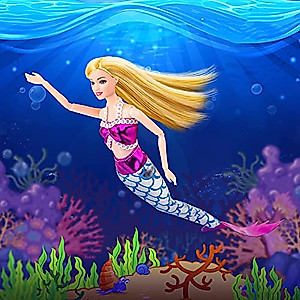 ZITA ELEMENT 44 Pcs 11.5 Inch Girl Doll Swimsuits Clothes and Accessories Mermaid Bikini Swimwear Bathing Suits Outfits with Shoes Swimming Ring Glasses Diving Suit Surfboard Beach Chair