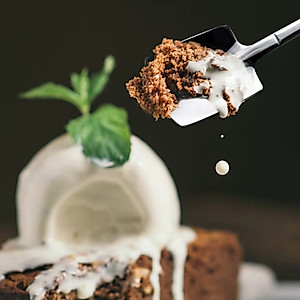 6 Pack Stainless Ice Cream Spoons, Shovel Spoons, Watermelon Spoon Reusable Small Spoon for Tea Dessert Home Kitchen Party Restaurant Party Supplies (Silver)