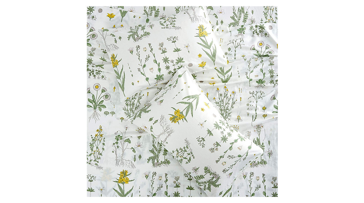 Cozy Cottagecore Botanical Bed Sheets - 100% Cotton Full Set