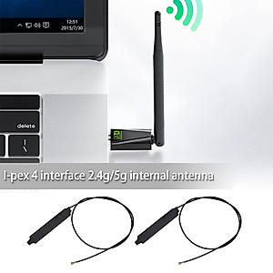 Micro Traders 5X 2.4G 5G IPEX MHF4 WiFi Antenna Cable 28cm for 3G 4G LTE WCDMA Network Signal for Intel 7260 7265 3160 8260 17265 18265 NGFF Card
