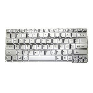 Laptop Keyboard for Sony for VAIO SVE14A SVE14A15FA SVE14A15FDS SVE14A15FG SVE14A15FN SVE14A15FXS SVE14A16FG SVE14A16FGS English US Silver New