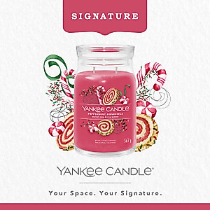 Yankee Candle Signature Scented Candle | Peppermint Pinwheels Large Jar Candle with Double Wicks | Soy Wax Blend Long Burning Candle