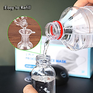 KwoKmarK Small Spray Bottles, Hair Spray Bottle 3.5oz/100ml Clear Plastic Fine Mist Travel Size Mini Empty Bottle Set Refillable Reusable Liquid Container for Essential Oils Water Squirt (4 Pack)