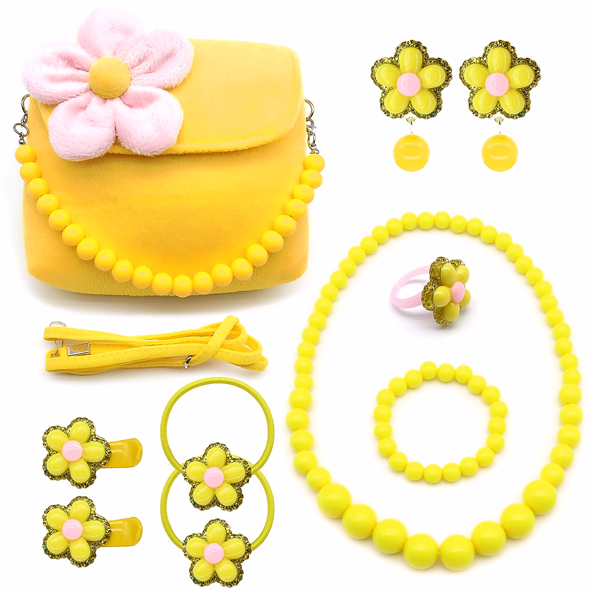 Elesa Miracle Little Girl Handbag Beauty Set Kids Plush Handbag