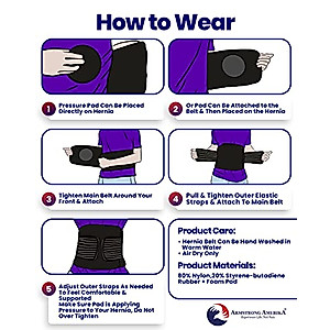 Hernia Belt for Men or Women - Plus Size Abdominal Binder Post Surgery Tummy Tuck Support Belts for Umbilical Hernias, Inguinal, Navel Belly Hernias, Hysterectomy, Postpartum with Stomach Pad (XXXL)