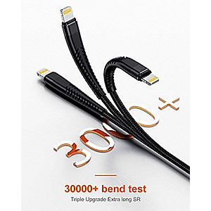 Extra Long iPhone Charger Cable 16ft/5M, Apple MFi Certified Lightning Cable 15ft, Fast Charging Nylon Braided Cord for Apple iPhone 13 Pro Max/13/12 Mini/11/X/XS/XR/8 Plus/7/6/5/iPad