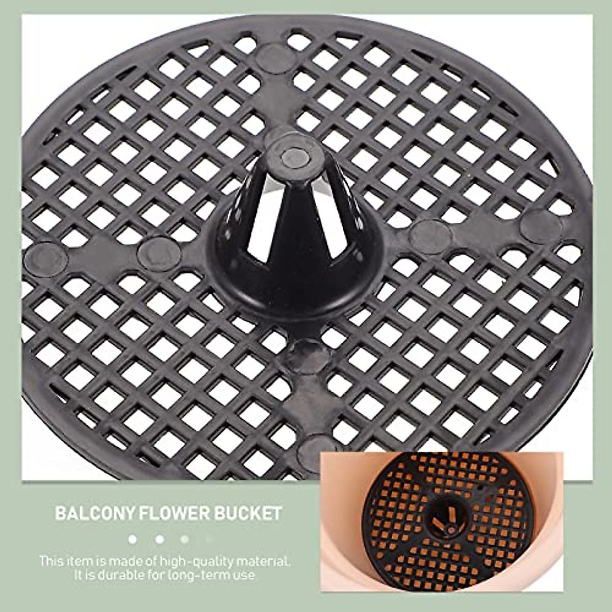 Happyyami Single Hook Hanging Basin pots for Outdoor pots for Indoor Plants Hanging Plant Holders Railing Planter Hanging Baskets for Plants Outdoor Fence Hanging Rail pp Resin Flowers