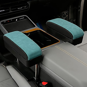 AOWIS Car Console Armrest Box Arm Rest Height Adjustable Comfort Elbow Pad Universal (Black Blue)