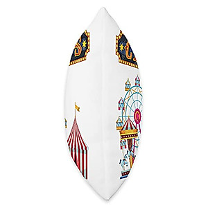 Circus Themed Design Birthday Party Apparel Circus Event Birthday Boy Girl Themed Party Carnival Lover Throw Pillow, 18x18, Multicolor