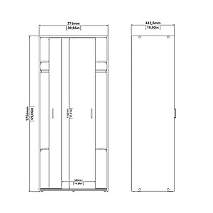 Tvilum 2 Sliding Doors, White Wardrobe