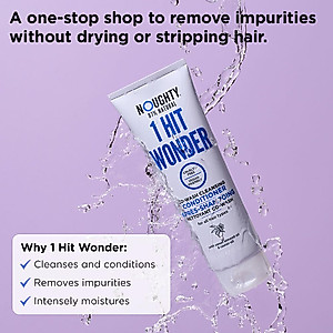 Noughty 97% Natural 1 Hit Wonder Co-Wash Non Foaming 2 in 1 Shampoo and Conditioner With Sweet Almond Oil and Castor Oil, Sulphate Free Vegan Haircare 250ml