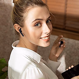 Defunc True Wireless Earbuds - True GO Slim - IPX4 Splashproof - Touch Controls - USB C Charging Case (Blue)