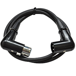 SEISMIC AUDIO - SARAX3-6 Pack of 3' Right Angle XLR to XLR Patch Cables