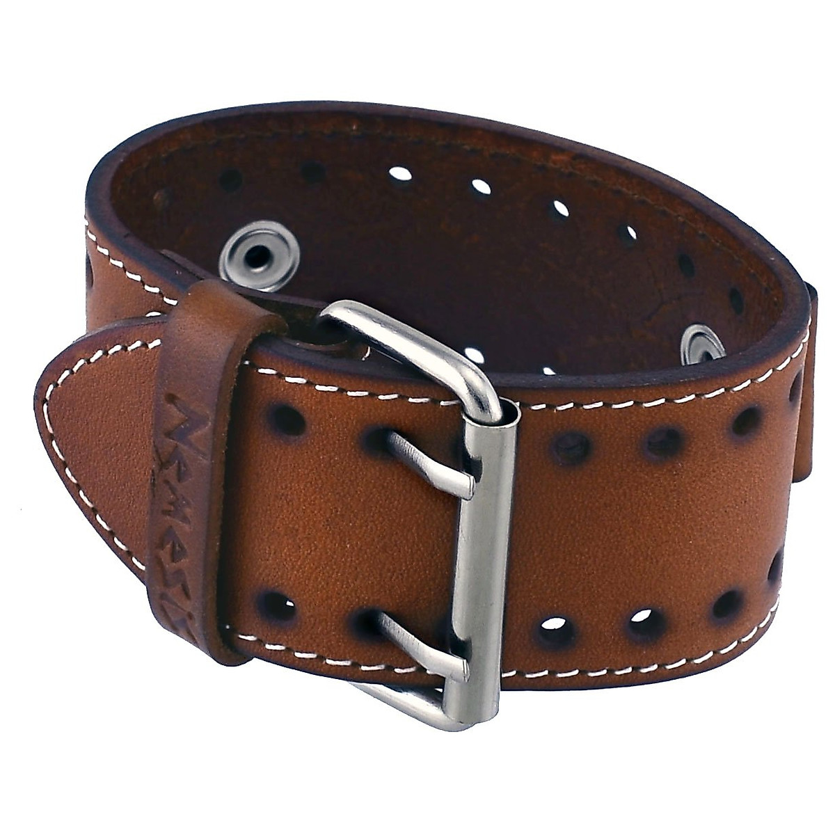Nemesis STH-B 22 Lug Width Brown Wide Leather Cuff Wrist Watch Band