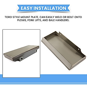 ECOTRIC 1/4" Quick Attachment Mini Skid Steer Mount Plate Compatible With Dingo Ditch Witch Thomas Finn Steel Skid-Steer Accessories