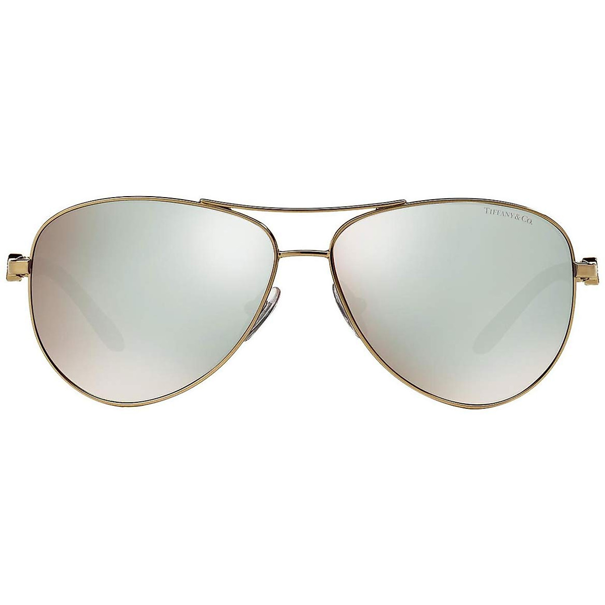Tiffany Model: TF3049B - 609164 PALE GOLD Frame w/DARK BROWN MIRROR WHITE Lens 58-12-140