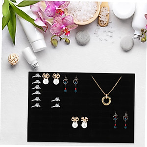 SEWACC 12 Pcs Jewelry Box Things for Traveling Earring Display Holder Traveling Jewelry Case Fish Bowls for Goldfish Travel Jewelry Case Black Trays Hair Accessories Mat Sponge
