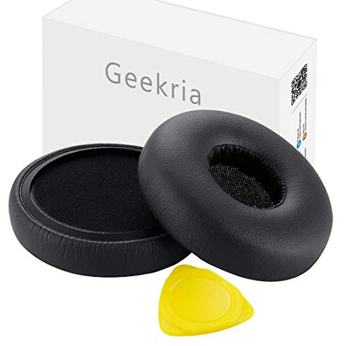 Geekria QuickFit Replacement Ear Pads for AKG N60NC Wire Headphones Earpads, Headset Ear Cushion Repair Parts (Dark Grey)