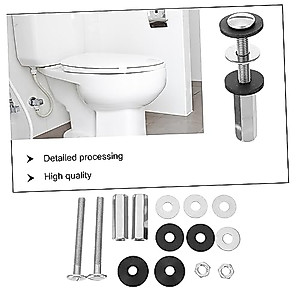 DOITOOL 2 Pcs Toilet Tank Bolts Toilet Screws Toilet Parts Toilet Bowl Seat Toilet Fixing Bolts Toilet Installed Screws Toilet Mount Screws Universal Toilet Screws Toilet Seat Hinge Screws