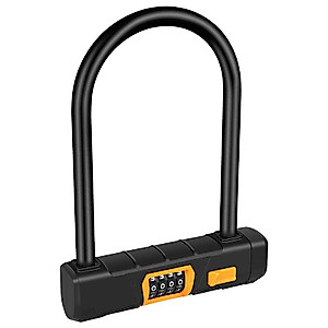 XIXIDIAN Bicycle U Lock Anti-Theft Bike Password Lock Heavy Duty Combination U Lock Bike Lock