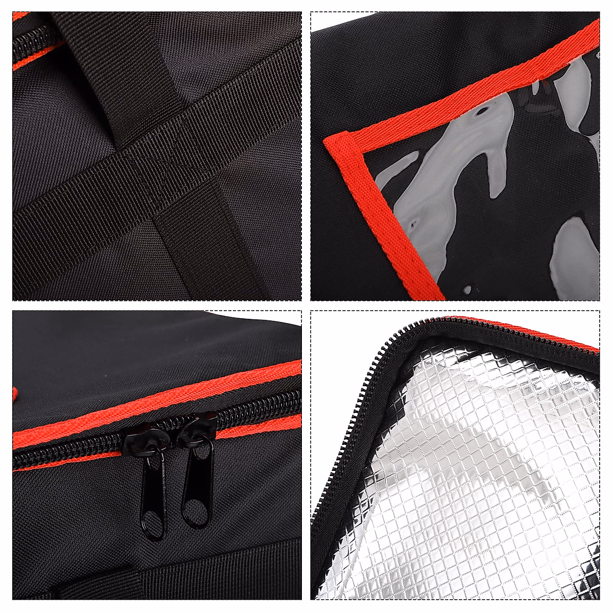 ZOOFOX Insulated Food Delivery Bag, 22" x 13" x 12" Large Waterproof Catering Supply Bag, Reusable Food Warmer Bag for Commercial Catering Transportation, Restaurant, Delivery Drivers