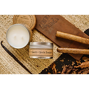 Seventh Avenue Apothecary Premium Scented 100% Soy Candle - White Tea + Fig - 5.7 oz. net. wt. Travel Tin Candle - Long Lasting 35+ Hour Burn Time - Travel and Gifting - Hand Poured in The USA