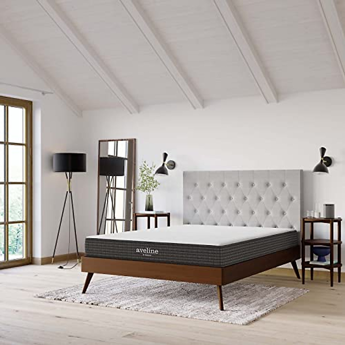 Modway Aveline Gel Infused Memory Mattress with CertiPUR-US Certified Foam, Queen, White