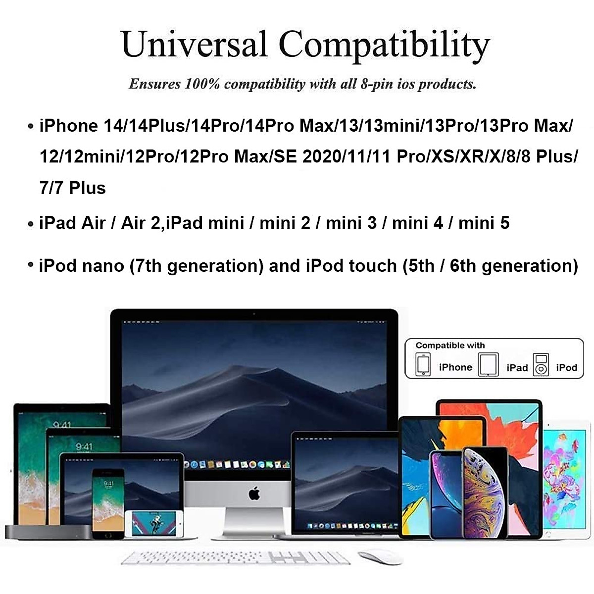 Apple MFi Certified 2 Pack Headphone Adapter for iPhone, Lightning to 3.5 mm Headphone Jack Adapter for iPhone Converter Dongle Audio Cable Compatible with iPhone 14 13 12 11 X XS 8 7