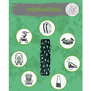 1x HECKBO Dino Dinosaur Seatbelt Protector for Children Boys Girls, Belt Shoulder pad Pads, car seat Belt Protection, Safety seat Belt pad Pillow, Kids Belt Padding - 2.36“ x 8.27"