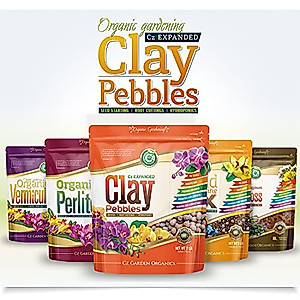 Organic Expanded Clay Pebbles LECA Grow Media for Plants, Orchids, DWC Hydroponics, Aquaponics, Aquaculture Garden Soil Additive Conditioner Amendment Ceramsite Aggregate Cz Garden