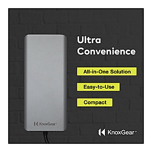 Knox Gear Kernel 13-in-1 USB-C Power Delivery Charging Port Hub, USB C Hub, 2 HDMI Ports, SD and MicroSD Card Slots, Data Transfer Rate of 5 Gbps, Multiport Adapter Compatible with Mac and PC Devices