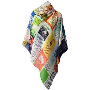 Joy Prayer Scarf - Large, Lightweight Prayerfully Made Bible Verse Shawl, 35x70", Colorful Uplifting, Meaningful Faith Gift (Scarf Only)