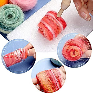 Needle Felt Wool-25 Colors Wool Fibre Roving for DIY Felting Wool Projects 3g/Color
