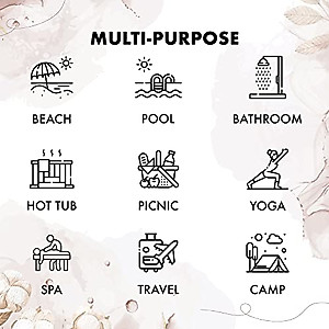 PESHTINO Turkish Beach Towel – Oversized Quick Dry Lightweight Thin Sand Free Compact Turkish Cotton Towel for Beach Pool Spa Yoga Picnic and Travel (Salmon)