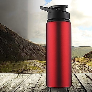 Worparsen Water Kettle Portable Sports Cycling Water Bottle Multi-purpose Food Grade Red 700ML