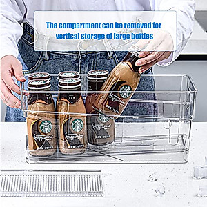 Refrigerator Soda Can Storage Box Coca Cola Double Layer Automatic Rolling Drink Box, Refrigerator Can Organizer Suitable for Fridge Kitchen Pantry Countertop, Camping,RVs