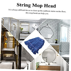VILLFUL String Mop Replacement Head Dry Mop Pads Heated Hair Rollers Commercial Cut End Cotton Mop Cotton Yarn Mop Head Heavy Duty Mop Refill Cotton Yarn Mop Pad Color Separation