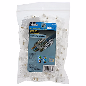 IDEAL Industries INC. 85-372 CAT5e Feed-Thru RJ-45 Modular Plugs (100/Bag)
