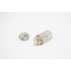 LuckyMao Bling Toothpick Holder Bling Portable Pill Container Silver Glitter Sparkle Toothpick Dispenser Glass Rhinestone Toothpick Holder Seasoning Bottle for Home Living Room