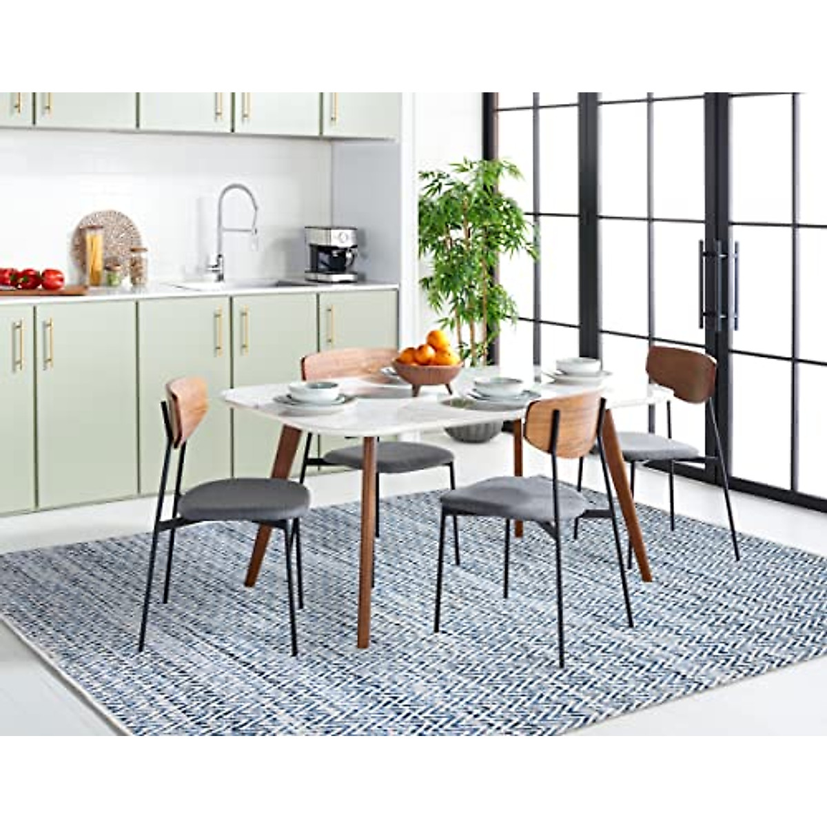 Safavieh Montauk Collection 5' x 8' Blue MTK423L Handmade Area Rug