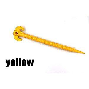 FGen 10pcs Threaded Nail Plastic Nail Tent Tent Canopy Picnic Mat Nail Stability Spiral Screw Assembly