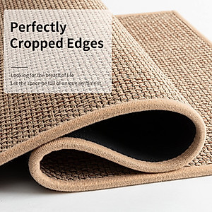 GAMUKAI Kitchen Rugs and Mats Washable Non-Skid Natural Rubber Kitchen Mats for Floor Runner Rugs for Kitchen Floor Front of Sink, Hallway, Laundry Room (Beige, 24'' x 36'')